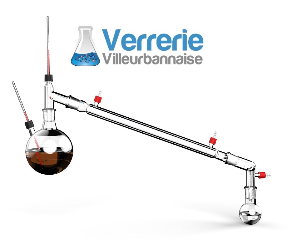 Ensemble de distillation sous vide comprenant Ballon bicol 250ml 1926 ...