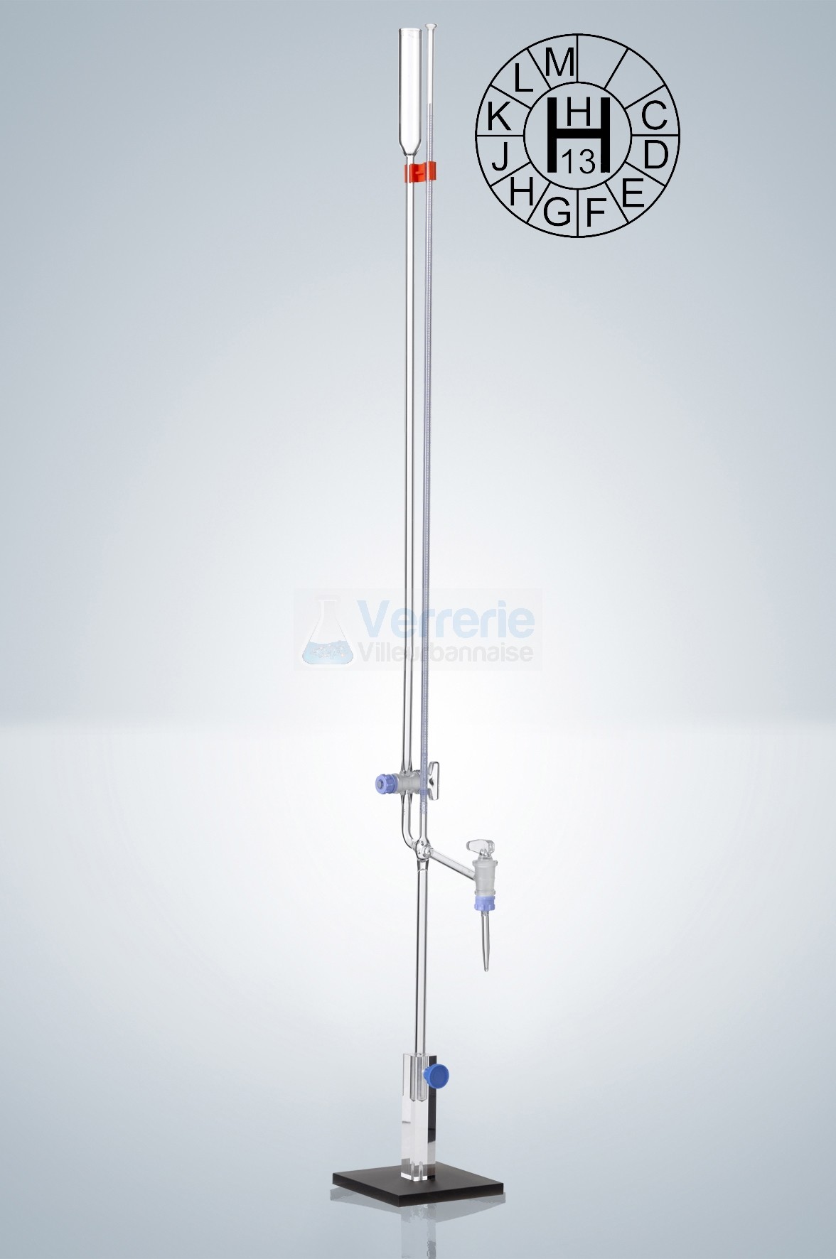 Micro burette BANG 2ml subdivision : 0,01 ml classe AS 2 robinets ...