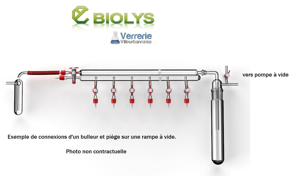 Rampe a vide double 3 voies robinet cle verre 2,5 mm olive en plastique ...