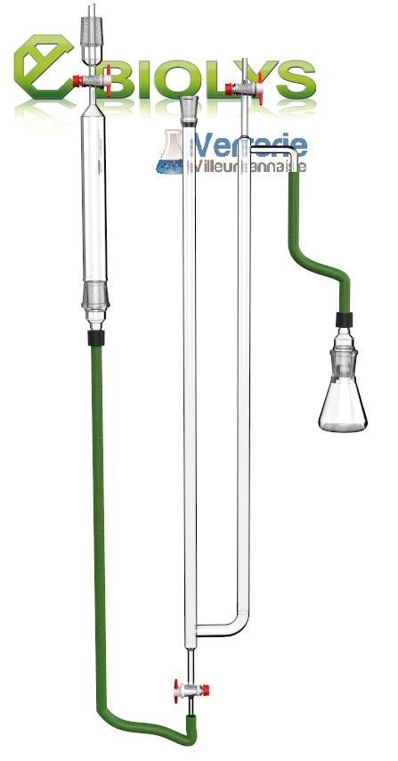 calcimètre type Scheibler selon NF ISO 10693, comprenant un tube en U gradué de zéro en haut à ...